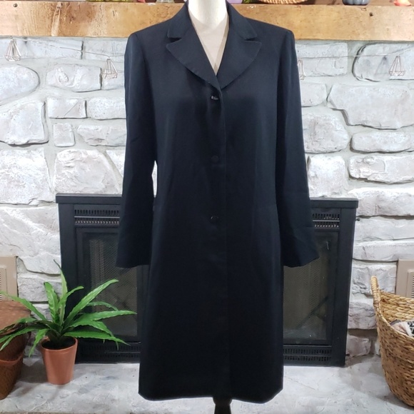 Alex Garfield | Jackets & Coats | Alex Garfield Metallic Black Trench ...